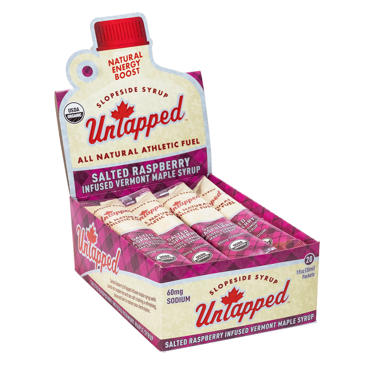 UnTapped Salted Raspberry Maple Syrup Gels – Cycle Science NZ